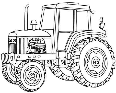 dessin à colorier de tracteur john deere