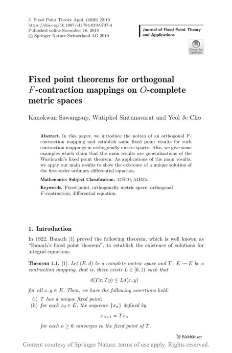 Fixed Point Theorems For Orthogonal F Contraction Mappings On O