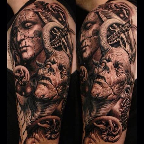 Angel And Demon Tattoo Sleeves