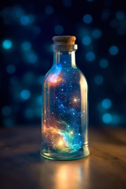 Magic In A Glass Bottle Simulated Starry Sky Cosmic Fantasy In Outer