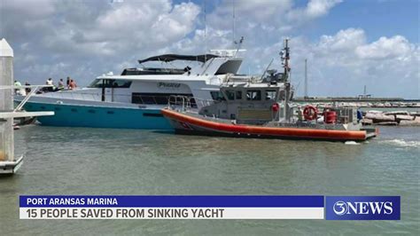 Aransas Pass Pd Us Rescue 15 People From Sinking Yacht