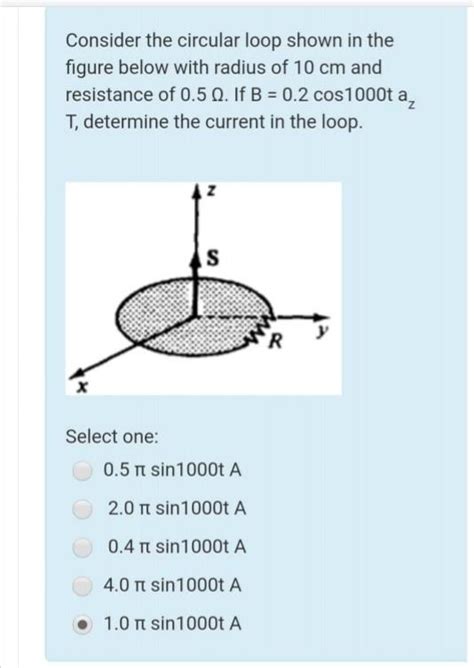 Solved Consider The Circular Loop Shown In The Figure Below Chegg Com