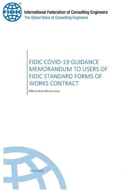 Fidic Pdf 83743 Covid 19 Guidance Memorandum Pdf