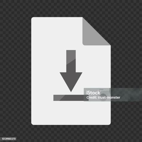 투명한 배경에 격리된 파일 아이콘을 다운로드합니다 벡터 0명에 대한 스톡 벡터 아트 및 기타 이미지 0명 개념 그래픽 사용자 인터페이스 Istock