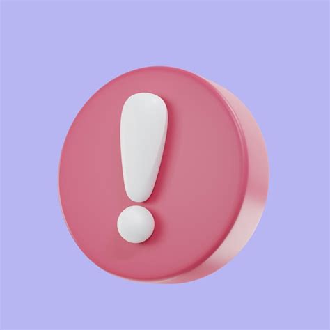 Signe D icône D exclamation 3d Ou Attention Symbole De Point D