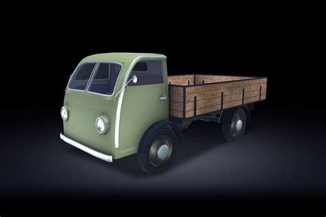 Low Poly Old Truck 3D Land Unity Asset Store