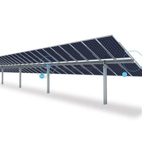 commercial solar pv ground mounting bracket single axis solar tracking