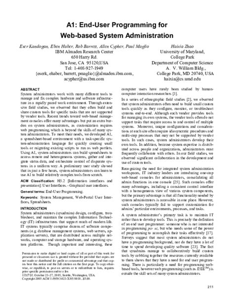 pdf a1 end user programming for web based system administration