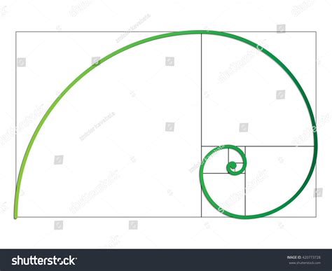 Fibonacci Spiral Vector Eps 10 เวกเตอร์สต็อก ปลอดค่าลิขสิทธิ์