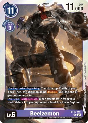 Beelzemon Bt Digimon Card Database Digimoncard