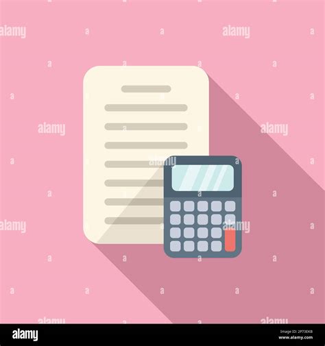 Calculator Compensation Icon Flat Vector Business Work Payment