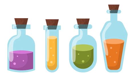 Happy Halloween Set Illustraties Van Kolven Met Drankje Game Potion