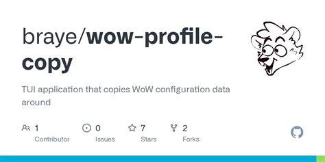 Github Braye Wow Profile Copy Tui Application That Copies Wow Configuration Data Around