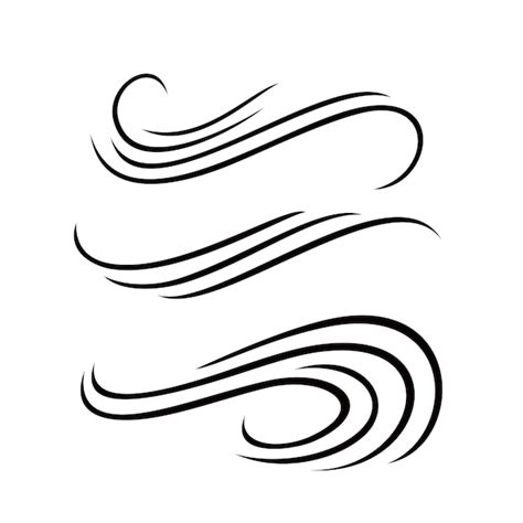 Premium Vector Wind Blow Icon Design Outline Air Flow Sign And Symbol