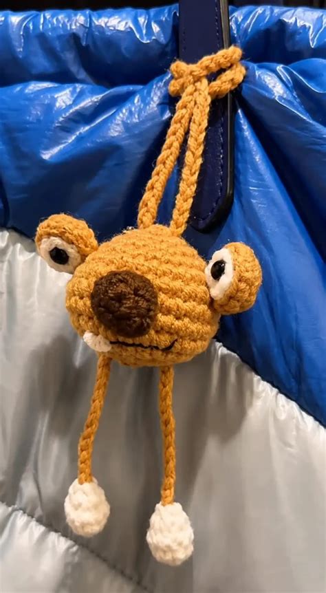 Sid Crochet Bag Keychain Pattern Cute Ice Age Inspired Crochet Charm