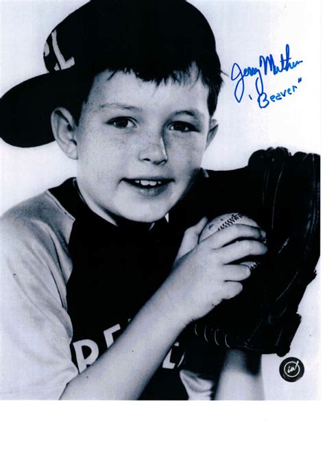 Jerry Mathers In Leave It To Beaver Autographed 8x10 B And W Photo Icon