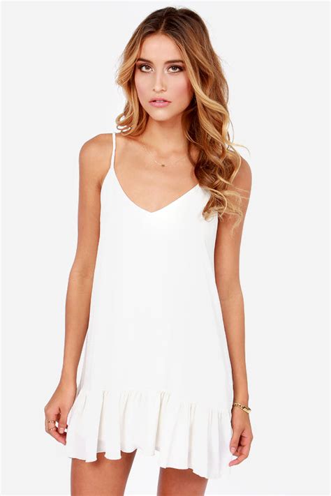 Cute Ivory Dress Shift Dress 3400 Lulus