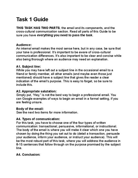 Task 1 Guide D270 Practice Task 1 Guide THIS TASK HAS TWO PARTS