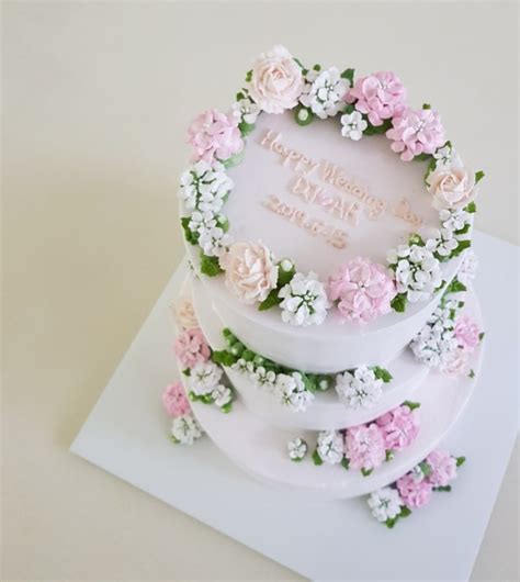 웨딩케이크 생크림플라워케이크3단케이크행사케이크결혼케이크이벤트케이크 신대방플라워케이크 네이버 블로그