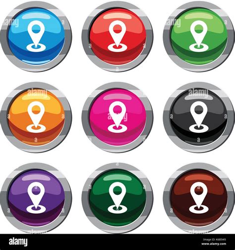 Map Pointer Set 9 Collection Stock Vector Image And Art Alamy