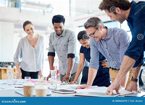 Group Meeting And Staff Brainstorming Planning And Talking With Ideas Startup Or Cooperation