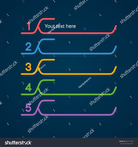 Sequence Rank Template Infographic Chart Color Stock Vector Royalty