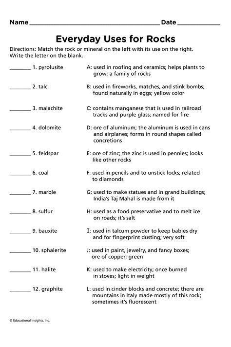 Answer Key To Science Worksheets
