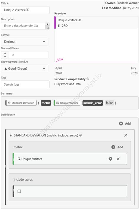 Simple Time Series Analysis Through Standard Deviation Statistics In Adobe Analytics The