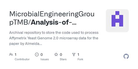 Github Microbialengineeringgrouptmbanalysis Of Affymetrix Yeast