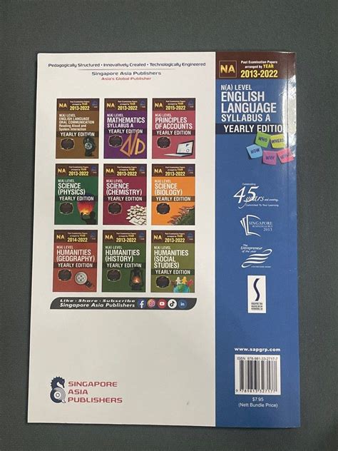 N A Level English Language Syllabus Ten Year Yearly Series 2022