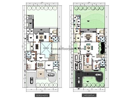 Two Storey Residence Autocad Plan Free Cad Floor Plans Hot Sex Picture