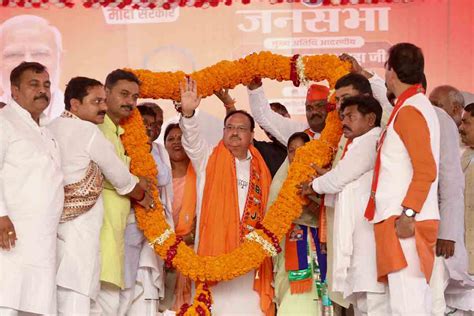 Honble Bjp National President Shri Jp Nadda Addressing A Public