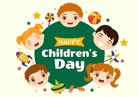행복한 어린이 날 벡터 일러스트 레이션 일러스트 무료 다운로드 Lovepik