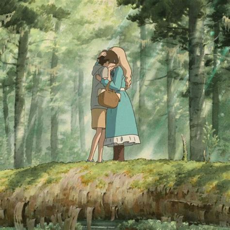 A Hug Anime Estetico Ghibli Disegno Arte