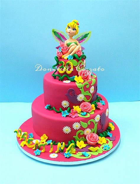 Tinkerbell Birthday Cake Decorated Cake By Donatella Cakesdecor