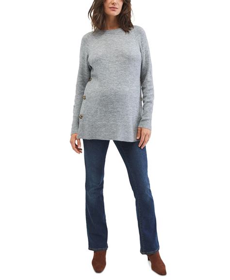 Motherhood Maternity Crewneck Tunic Maternity Sweater Macys