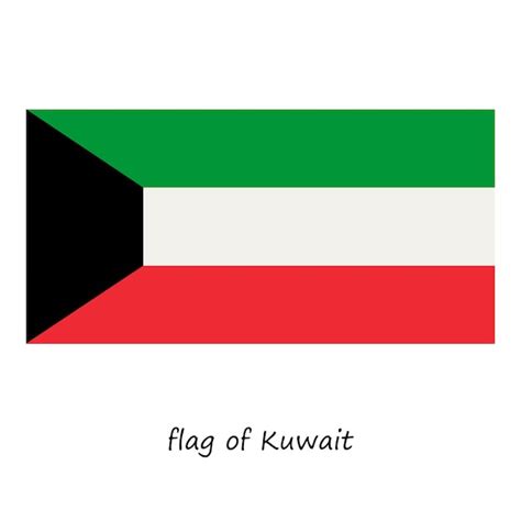 Premium Vector Flag Of Kuwait