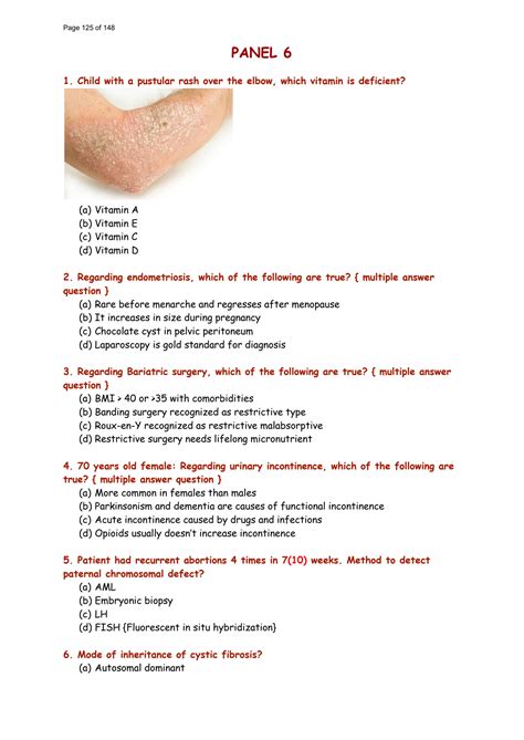 Solution Panels 06 Out 06 Past Papers For Doh Exam Abu Dhabi Uae