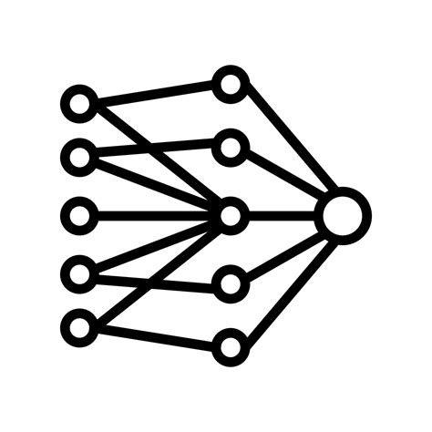 Single Layer Neural Network Line Icon Vector Illustration 10385953