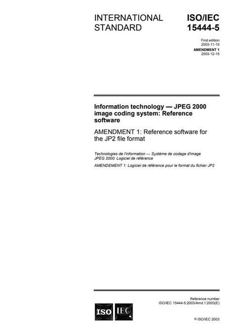 ISO IEC Amd Information Technology JPEG Image Coding System Reference