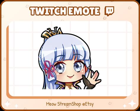 Kamisato Ayato Shrug Emote Genshin Impact For Twitch Discord Streamer