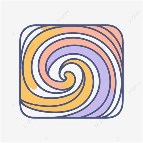 line linear icon with colorful swirls of colors in a square shape vector a lineal icon
