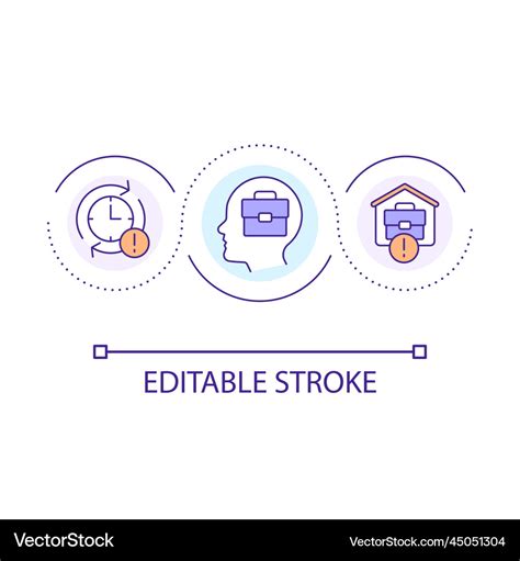 Overwork Issue Loop Concept Icon Royalty Free Vector Image