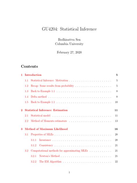 Statistical Inference Pdf