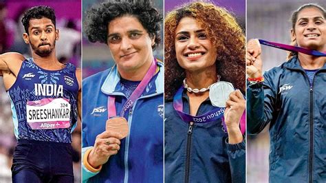 Asian Games 2023 Sreeshankar Wins Silver In Long Jump Punia Clinches