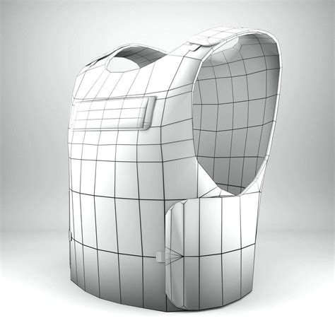 Police Flak Jacket Bullet Proof Vest 3D Model By Vitamin