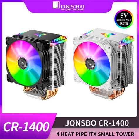 Jonsbo Cr 1400 Argb 4 Heat Pipe Tower 5v 3 Pin Cpu Cooler Itx Air