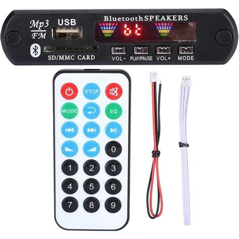 Dc V V Bluetooth Mp Carte Décodeur Module Audio Usb Sd Aux Fm Radio Sans Perte Mp Wma