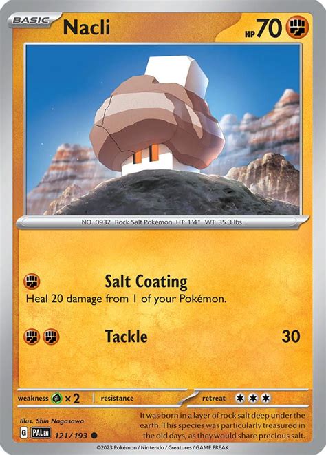 Nacli 121 193 Pokémon Myp Cards