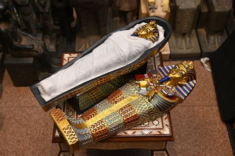 The Sarcophagus Of King Tutankhamun Egyptian Mummy Etsy